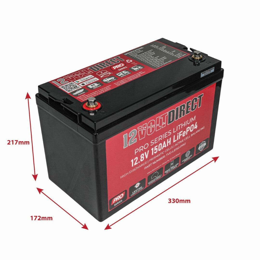 150AH LiFePO4 Pro Series Lithium Battery w/ Bluetooth & Active Balanci