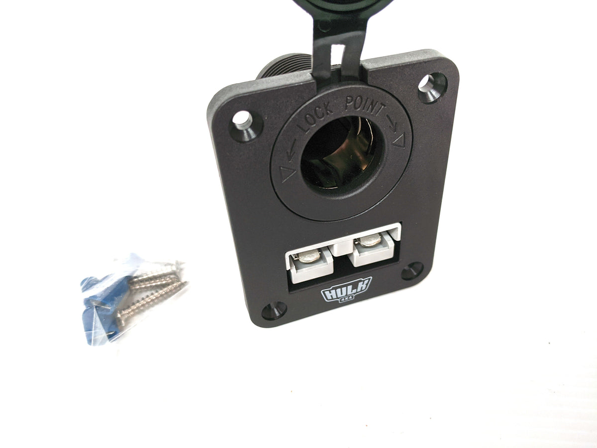 Hulk Flush Mount Housing With 50a Anderson Plug + Cig plug